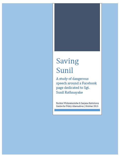 Saving Sunil: A study of dangerous speech around a Facebook page ...